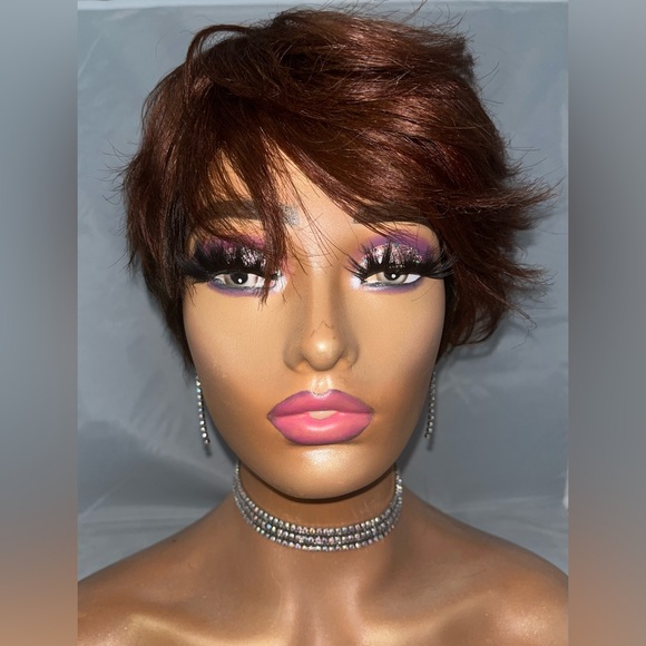 Hair | Short Pixie Cut Wig Auburn Brown Layered Style | Poshmark